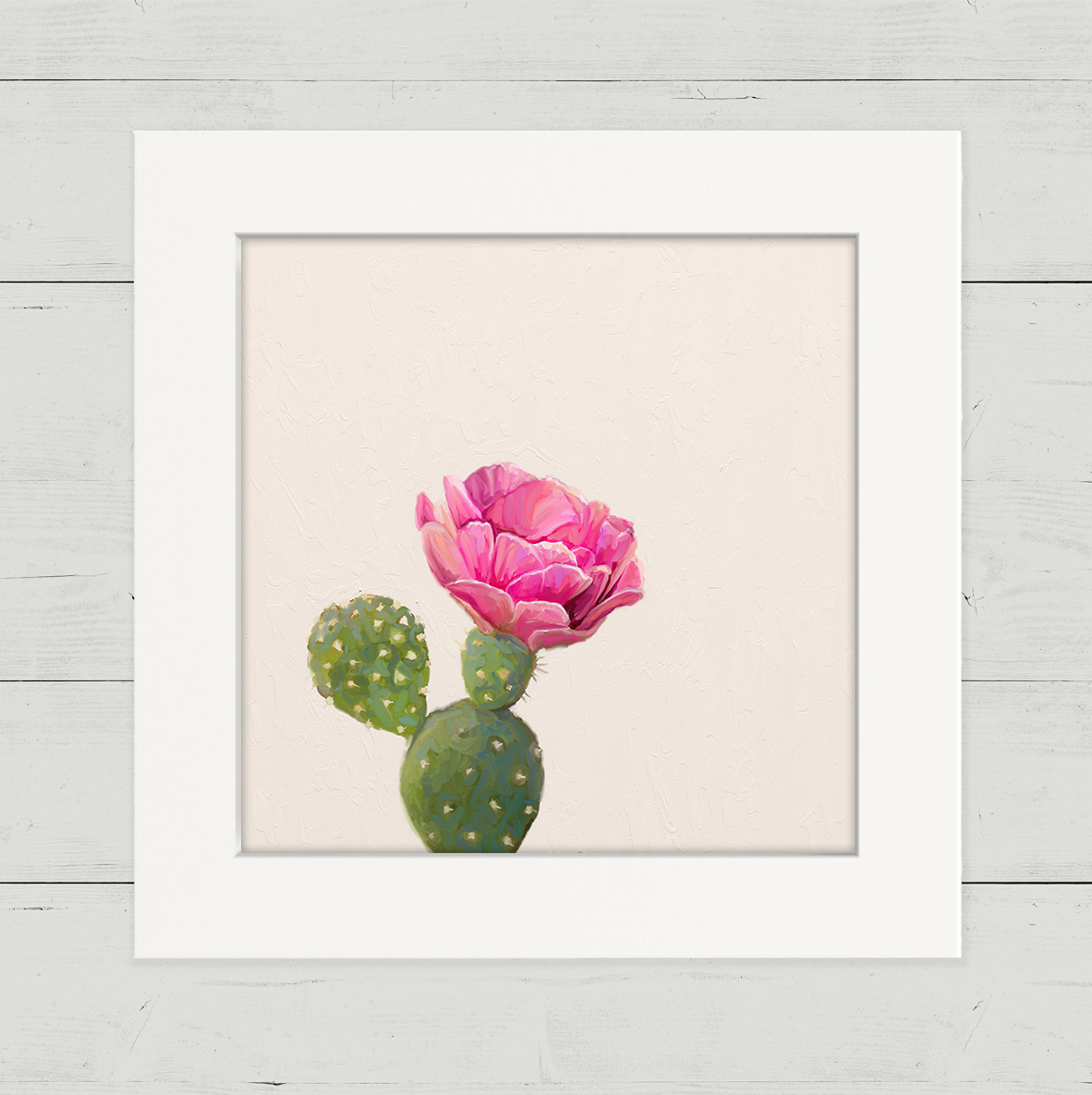 Cactus 3 Happy Square – Cathy Walters Art