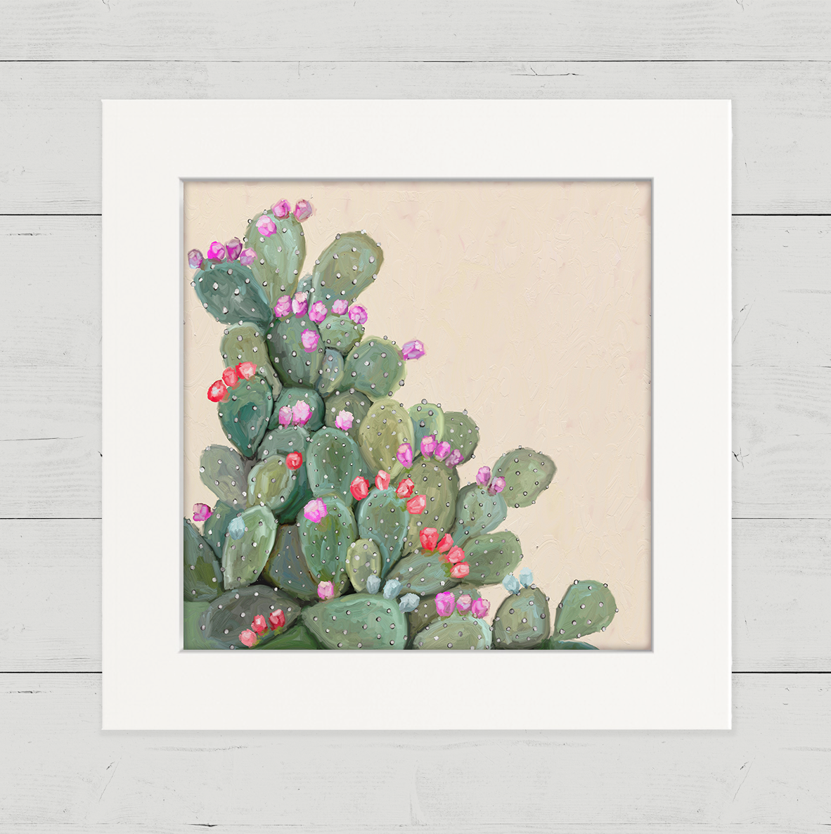 Cactus 6 Happy Square – Cathy Walters Art