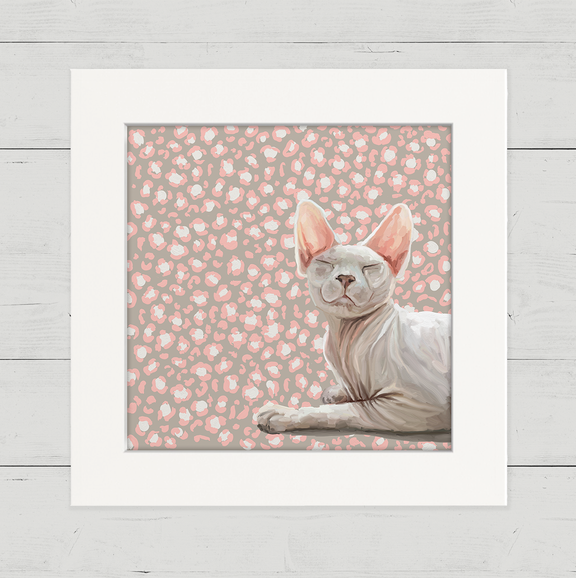 Hairless Cat Happy Square – Cathy Walters Art
