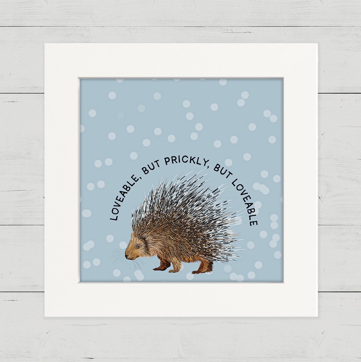 Prickly Porcupine Happy Square – Cathy Walters Art