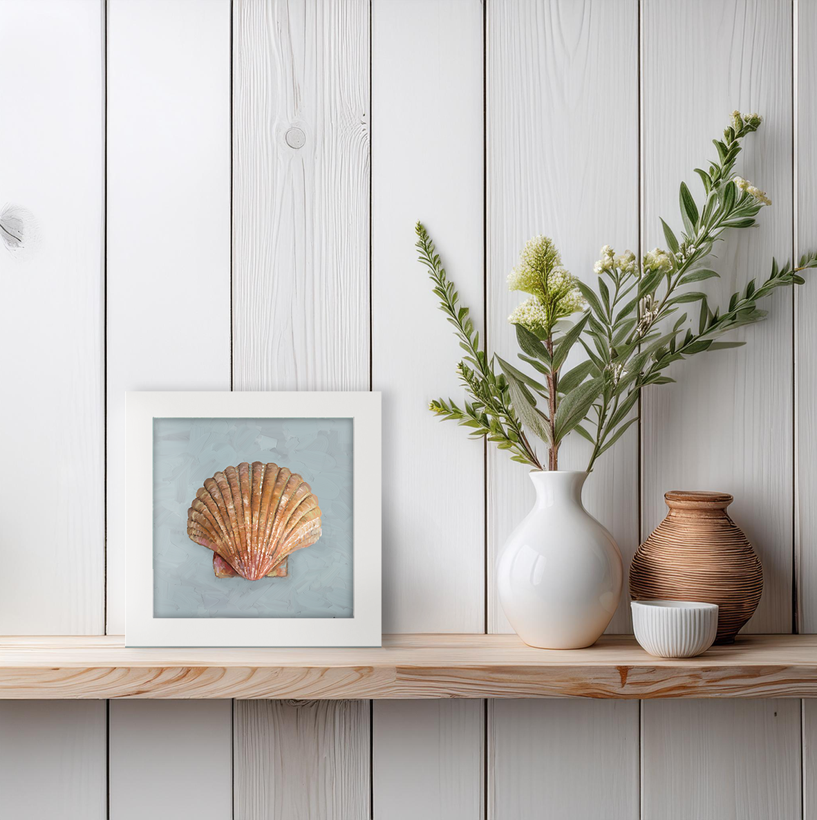 Scallop Shell Happy Square™ – Cathy Walters Art
