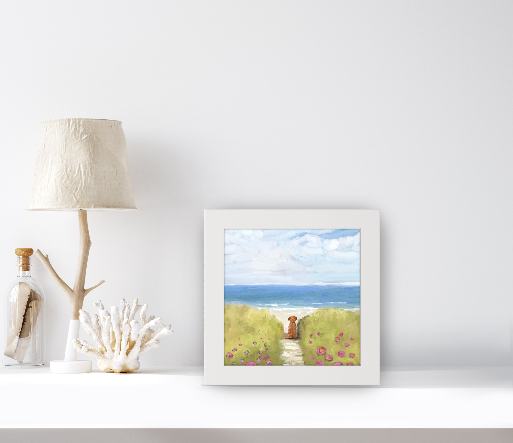 A Quiet Day at the Beach Happy Square™ – Cathy Walters Art