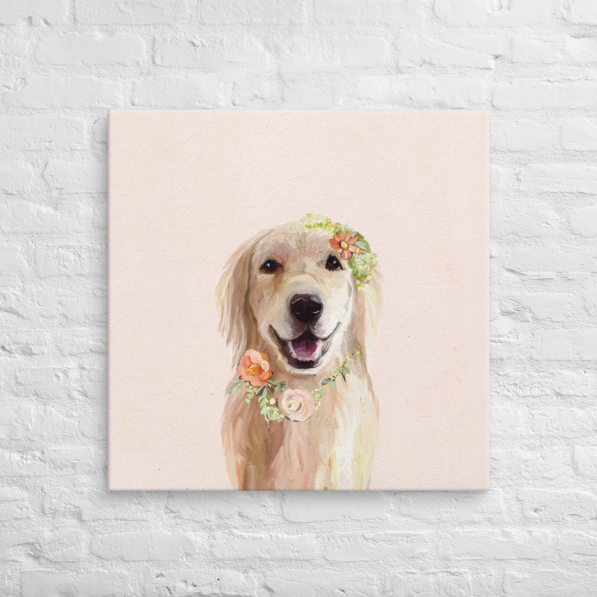 Best Friend - Golden Flowers Canvas Wrap – Cathy Walters Art