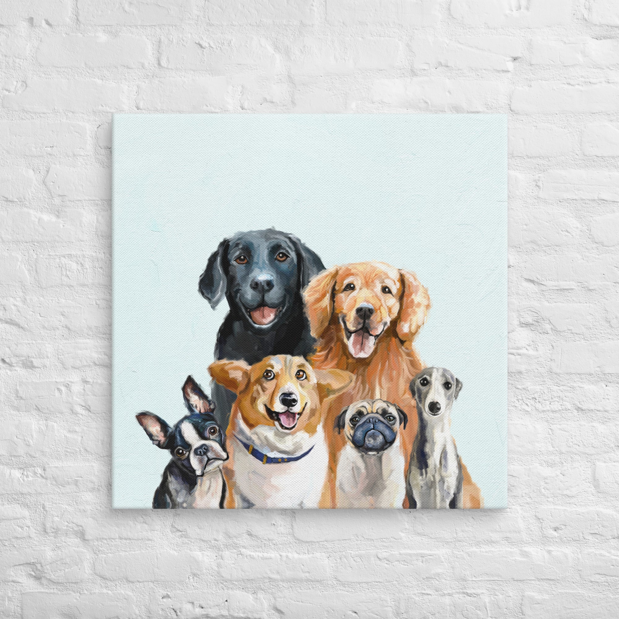 Dog Bunch 2 Canvas Wrap – Cathy Walters Art