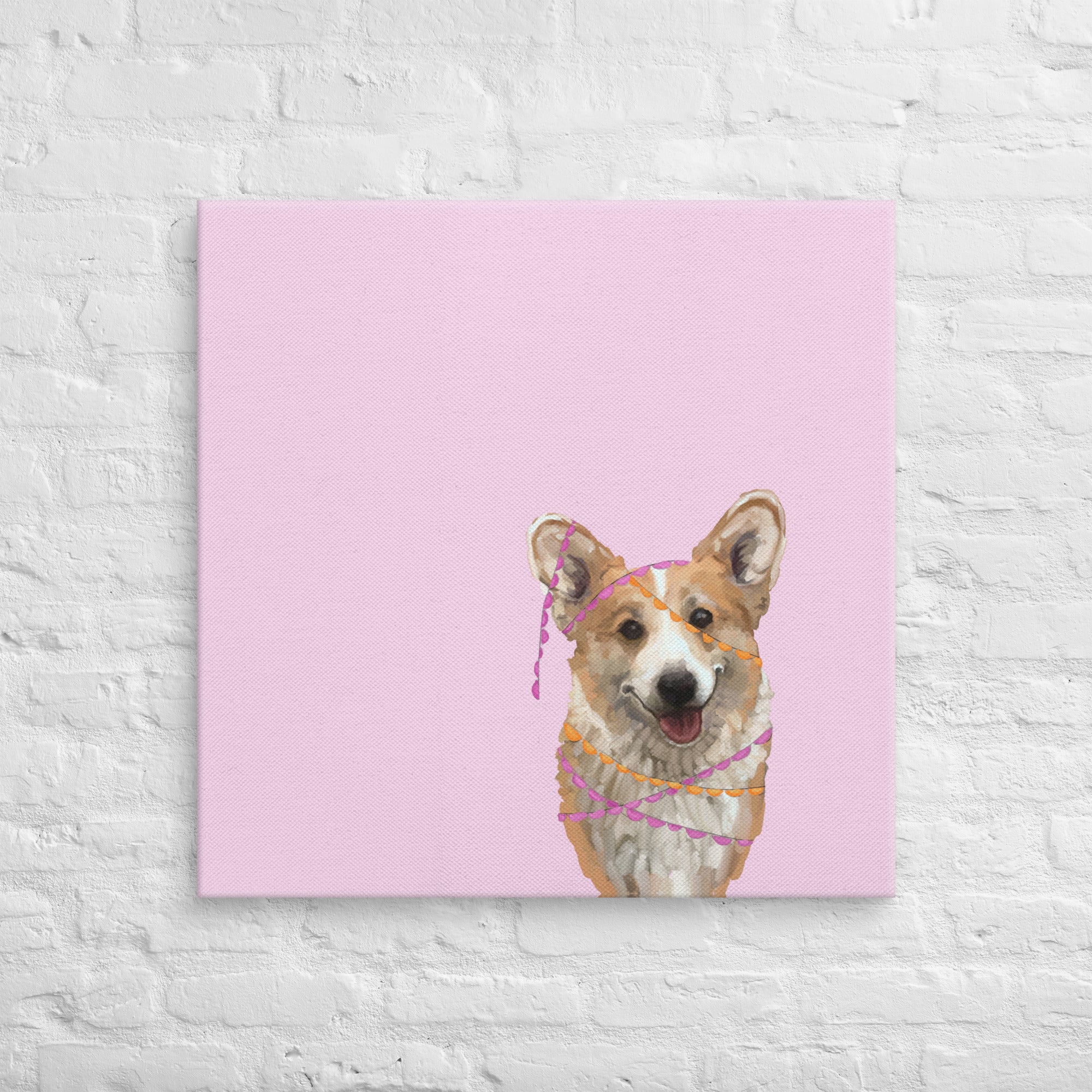 Best Friend - Party Corgi Canvas Wrap – Cathy Walters Art