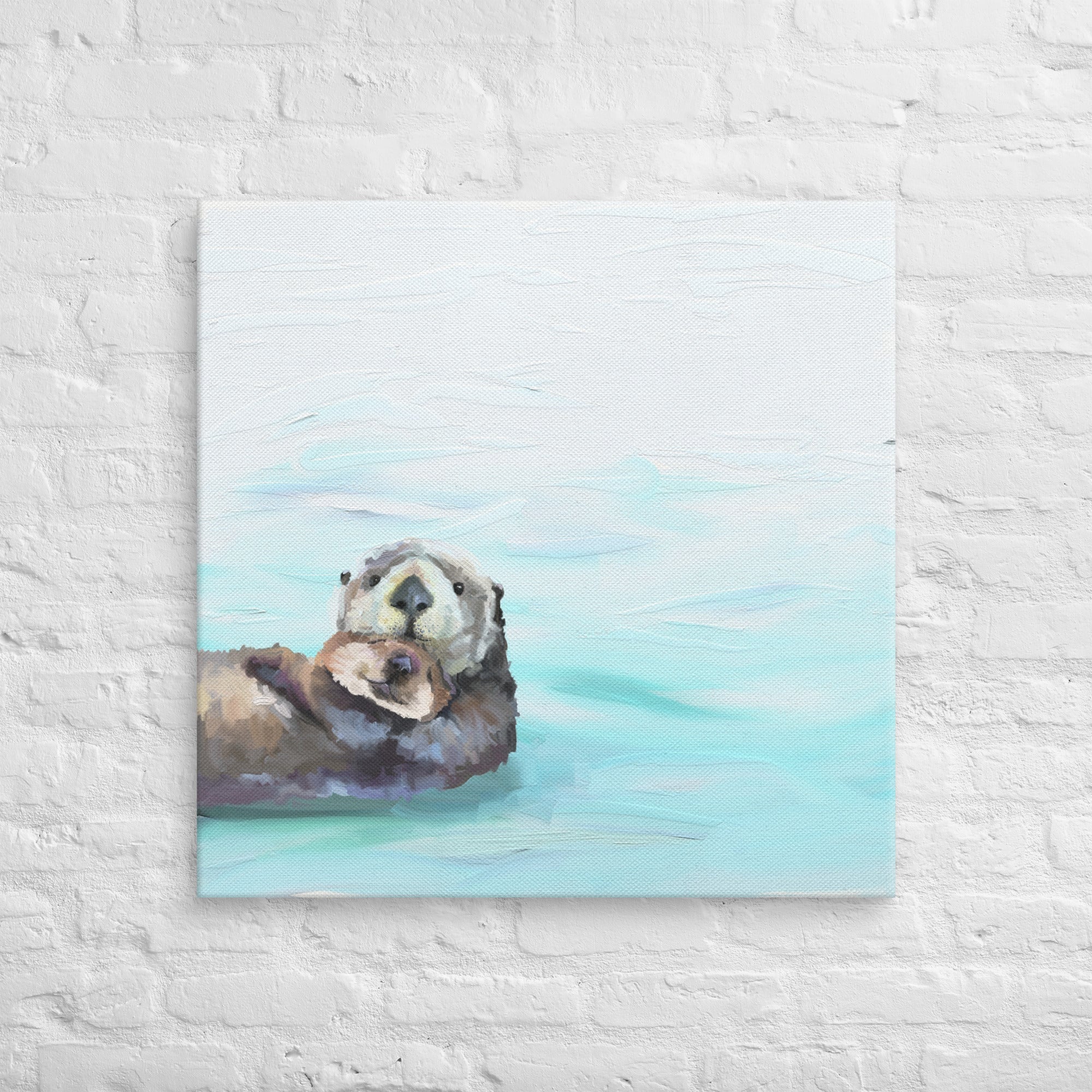 You and Me Otter Canvas Wrap – Cathy Walters Art