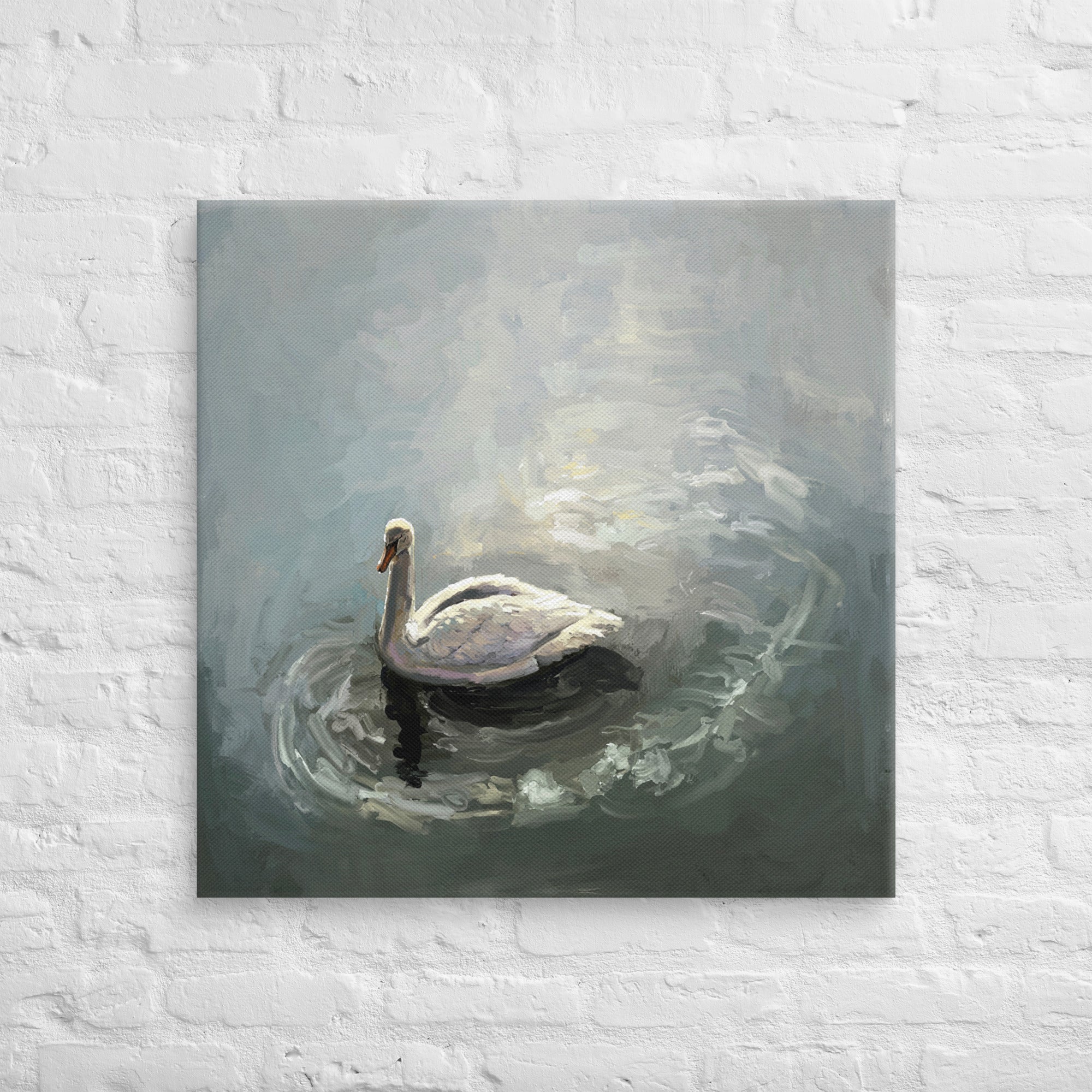 Moonlight Swan Canvas Wrap – Cathy Walters Art