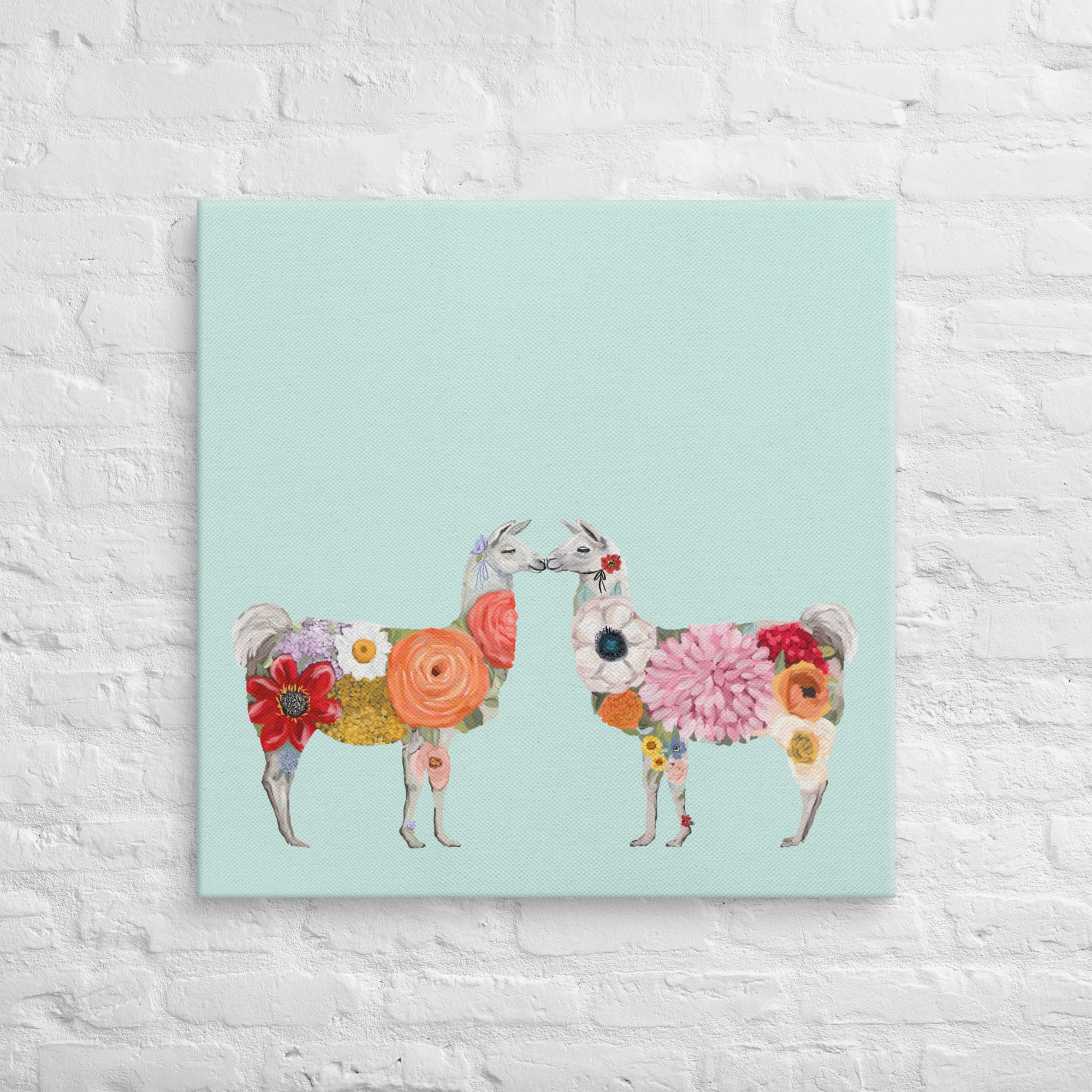 Llama Flower Girls Canvas Wrap – Cathy Walters Art