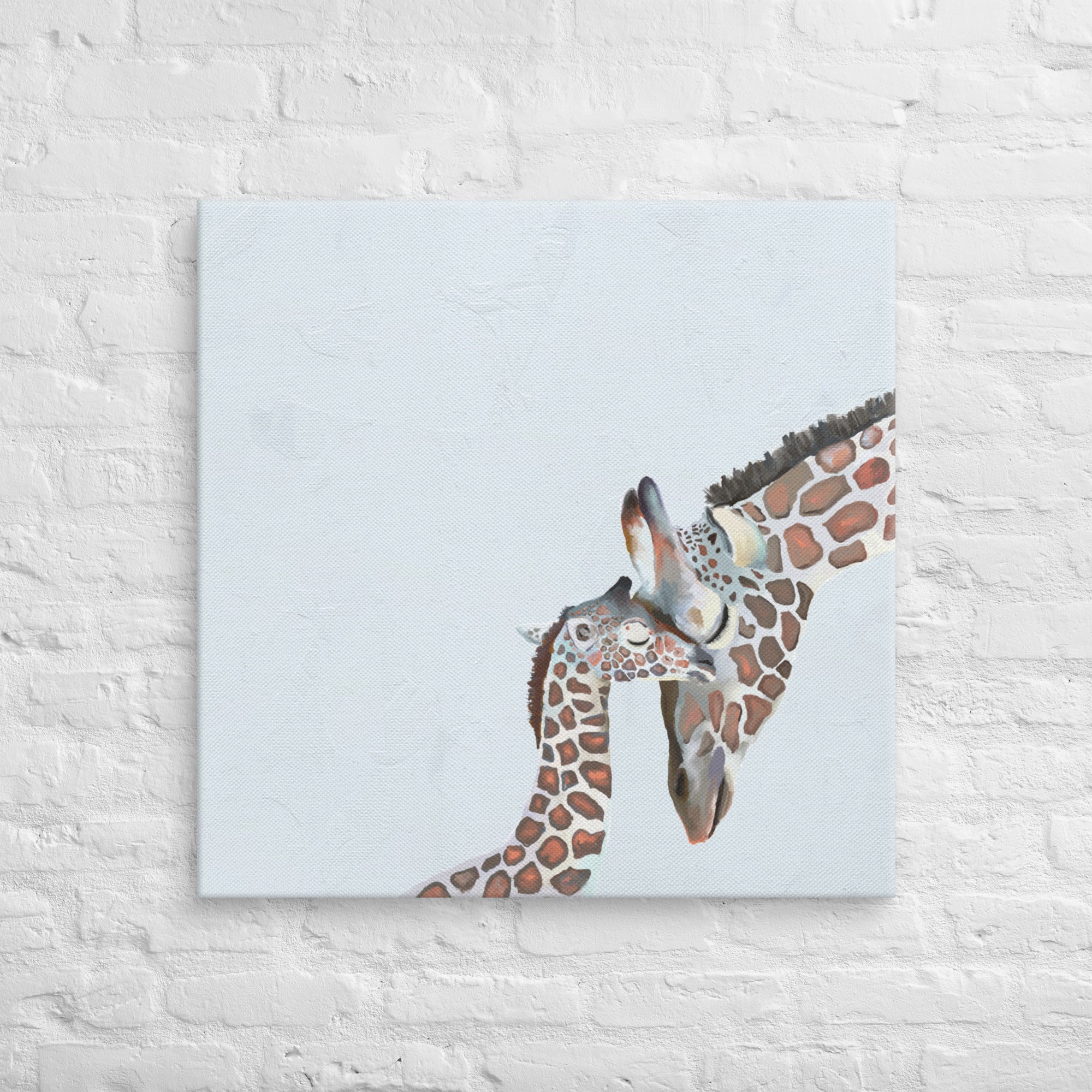 You and Me Giraffe Canvas Wrap – Cathy Walters Art