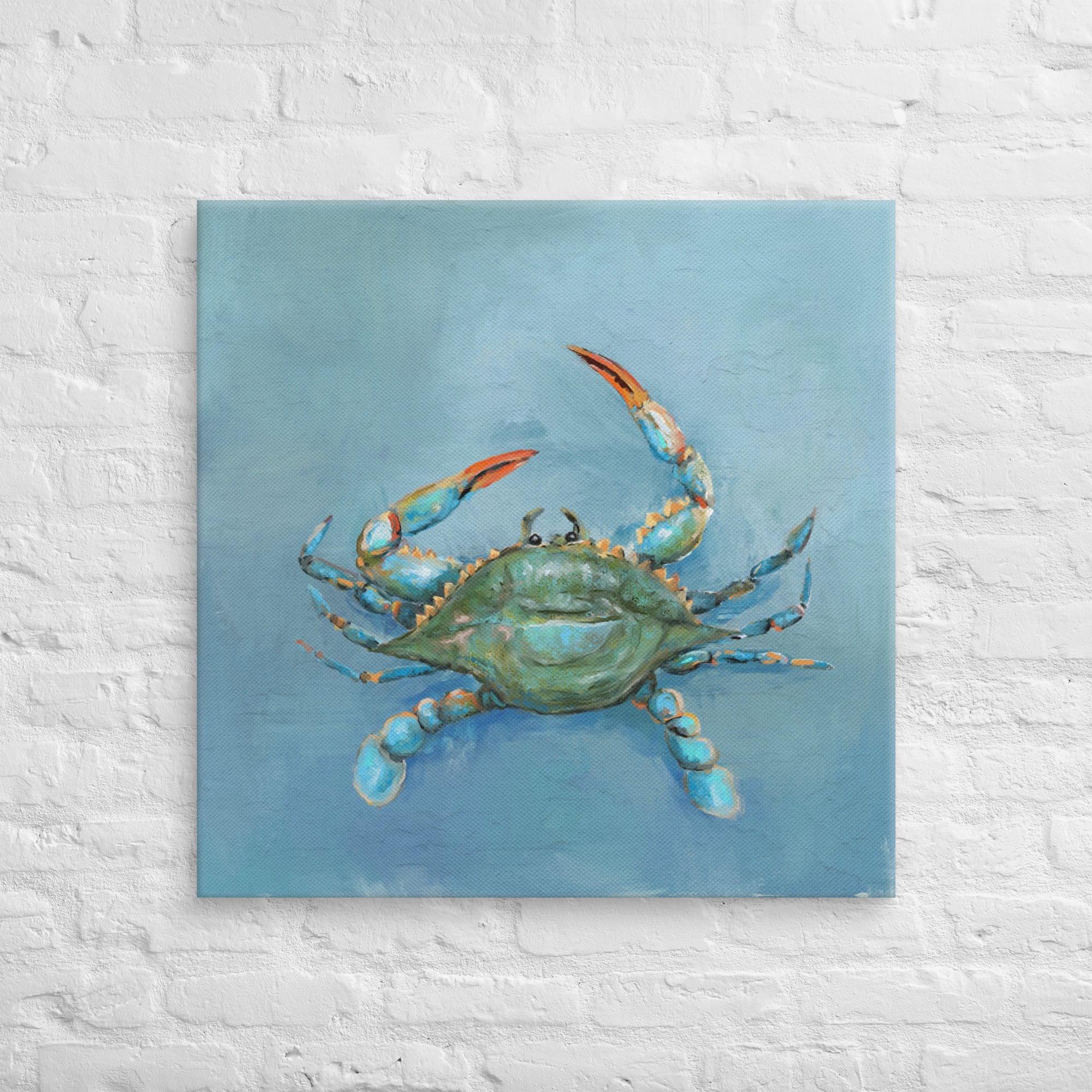 Blue Crab Canvas Wrap – Cathy Walters Art